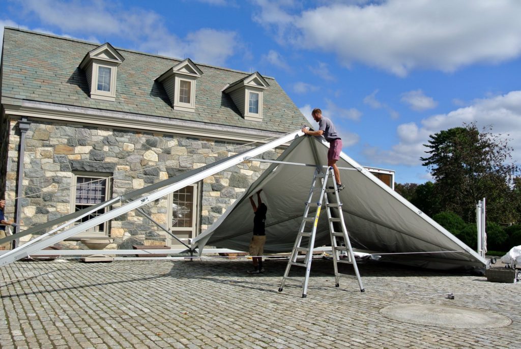 Setting Up a Frame Tent for a Party - The Martha Stewart Blog