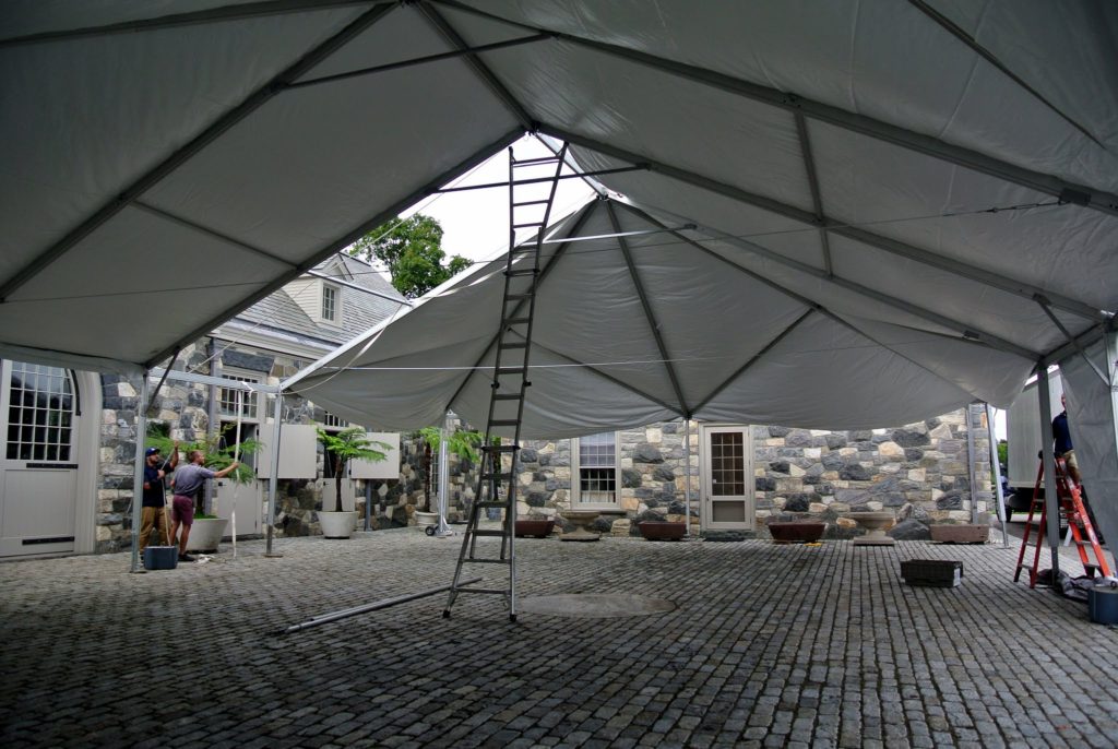 Setting Up a Frame Tent for a Party - The Martha Stewart Blog