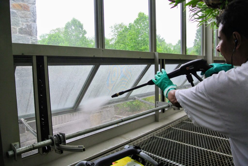 Cleaning the Main Greenhouse Windows - The Martha Stewart Blog