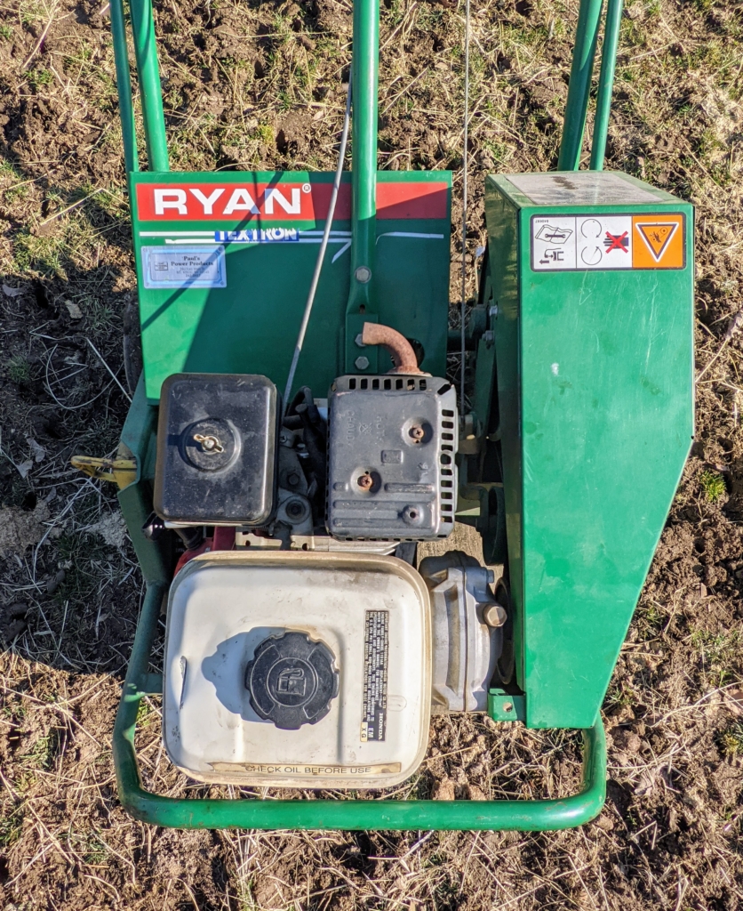 Aerating and Seeding the Horse Paddocks - The Martha Stewart Blog