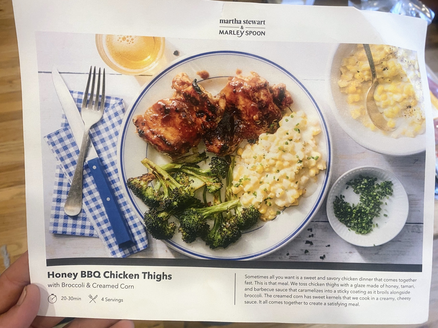 Honey BBQ Chicken Thighs from Martha Stewart & Marley Spoon - The ...