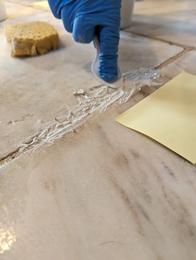 Grouting My Marble Kitchen Floor - The Martha Stewart Blog